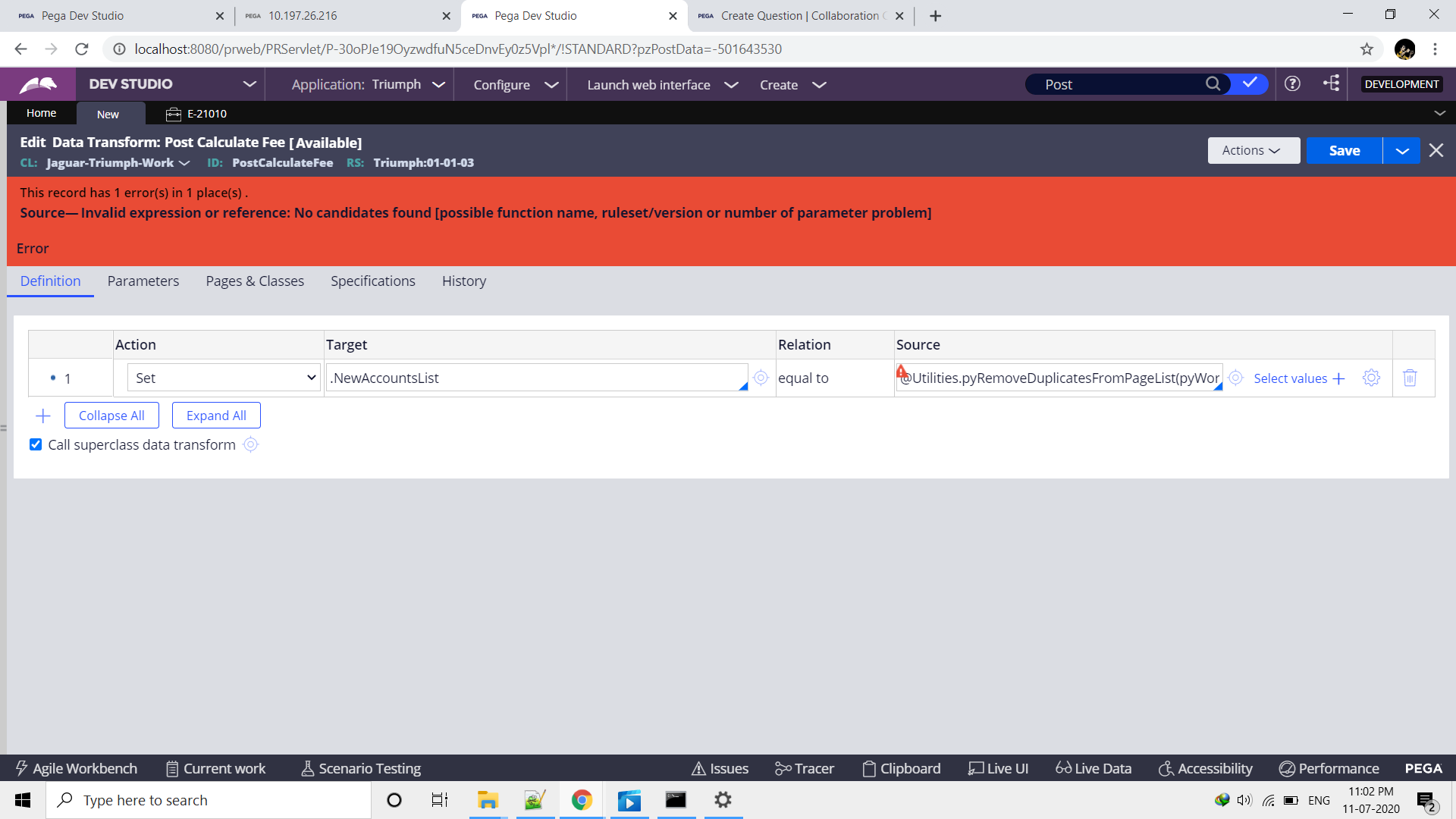 Remove The Duplicates From The Pagelist Using Data Transform Support